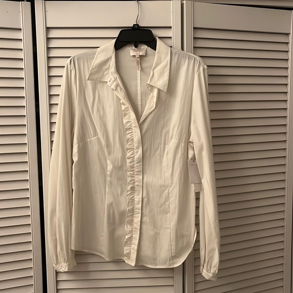 Laundry By Shelli Segal | Tops | Shelli Segal White Button Down | Poshmark